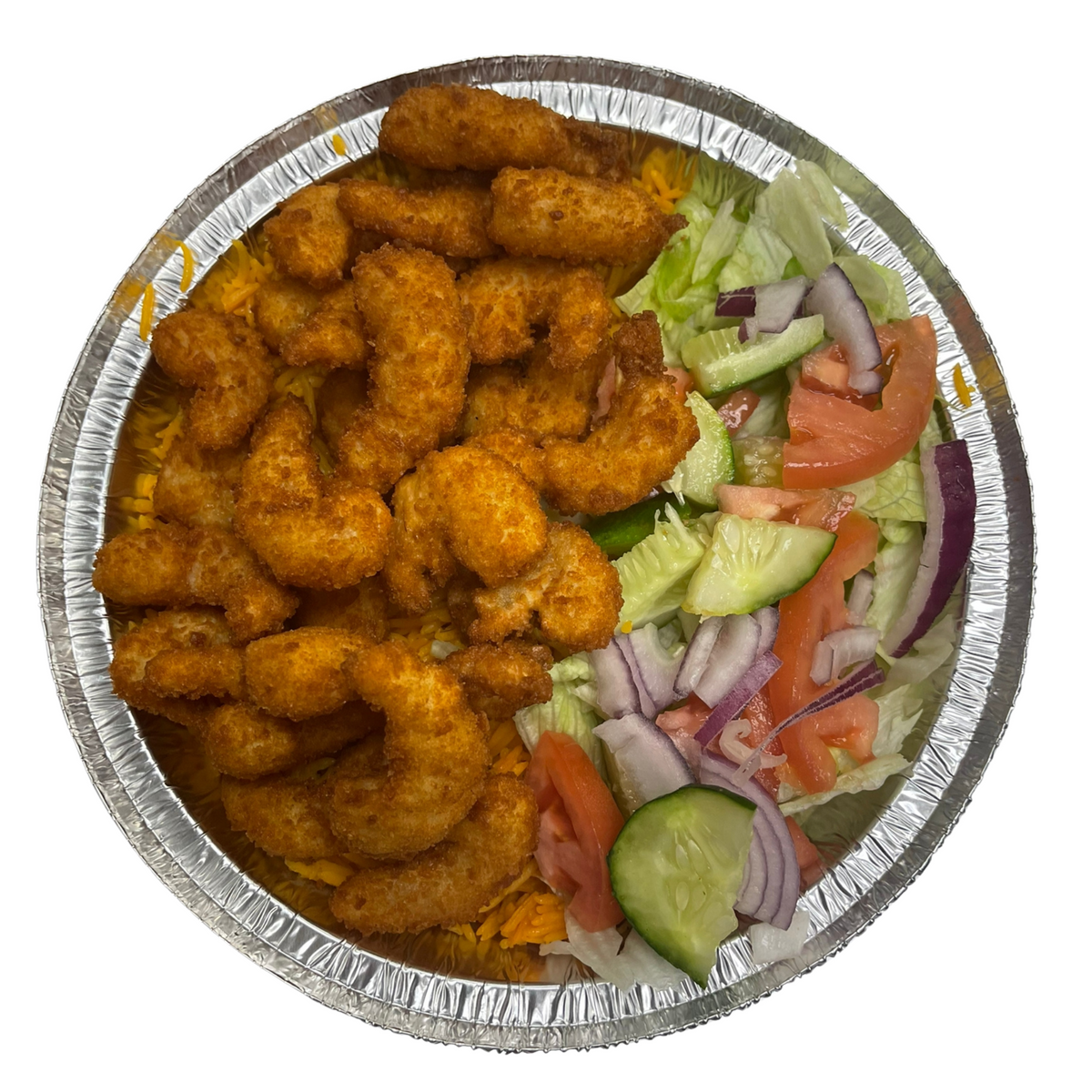 21 PCS Shrimp With Rice & Salad – Yonkers Halal Fried Chicken and Gyro