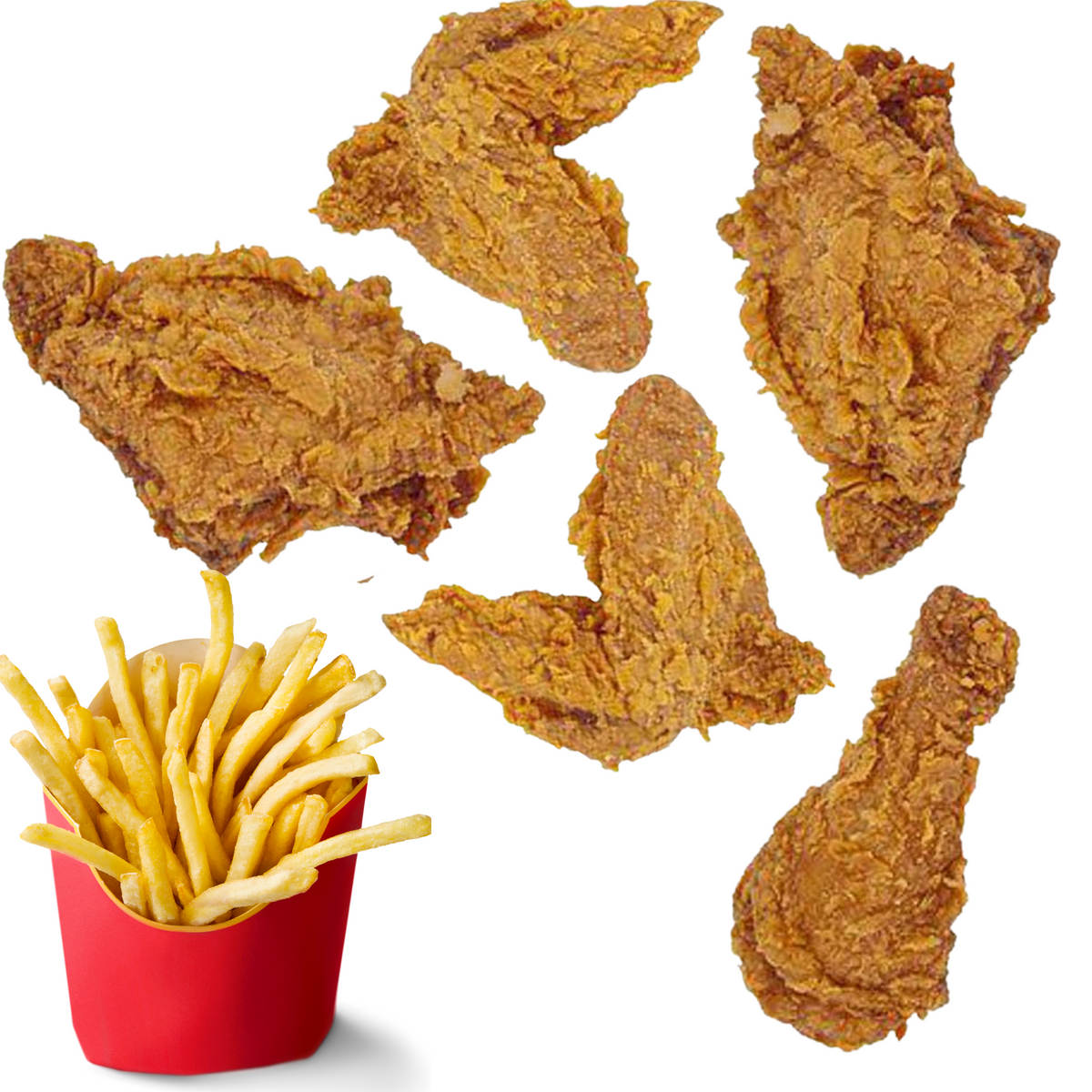 5 PCS Mixed Chicken With Fries – Yonkers Halal Fried Chicken and Gyro