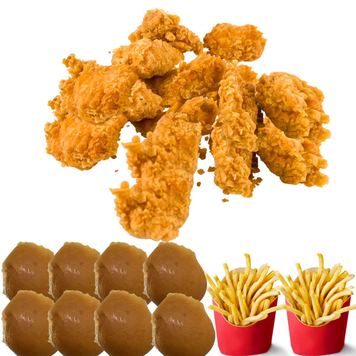 FAMILY SPECIAL (20 PCS Mix Chicken, 8 Rolls & 2 Orders Large Fries ...